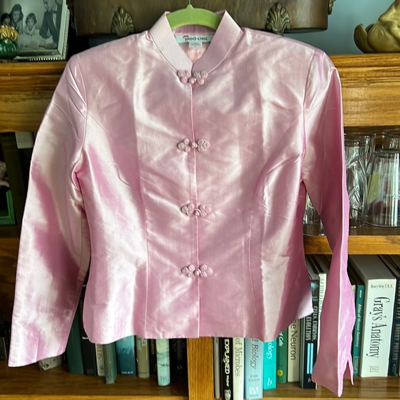 Indo-Chic | Jackets & Coats | Pink Indochic Frog Closure Silk Jacket ...